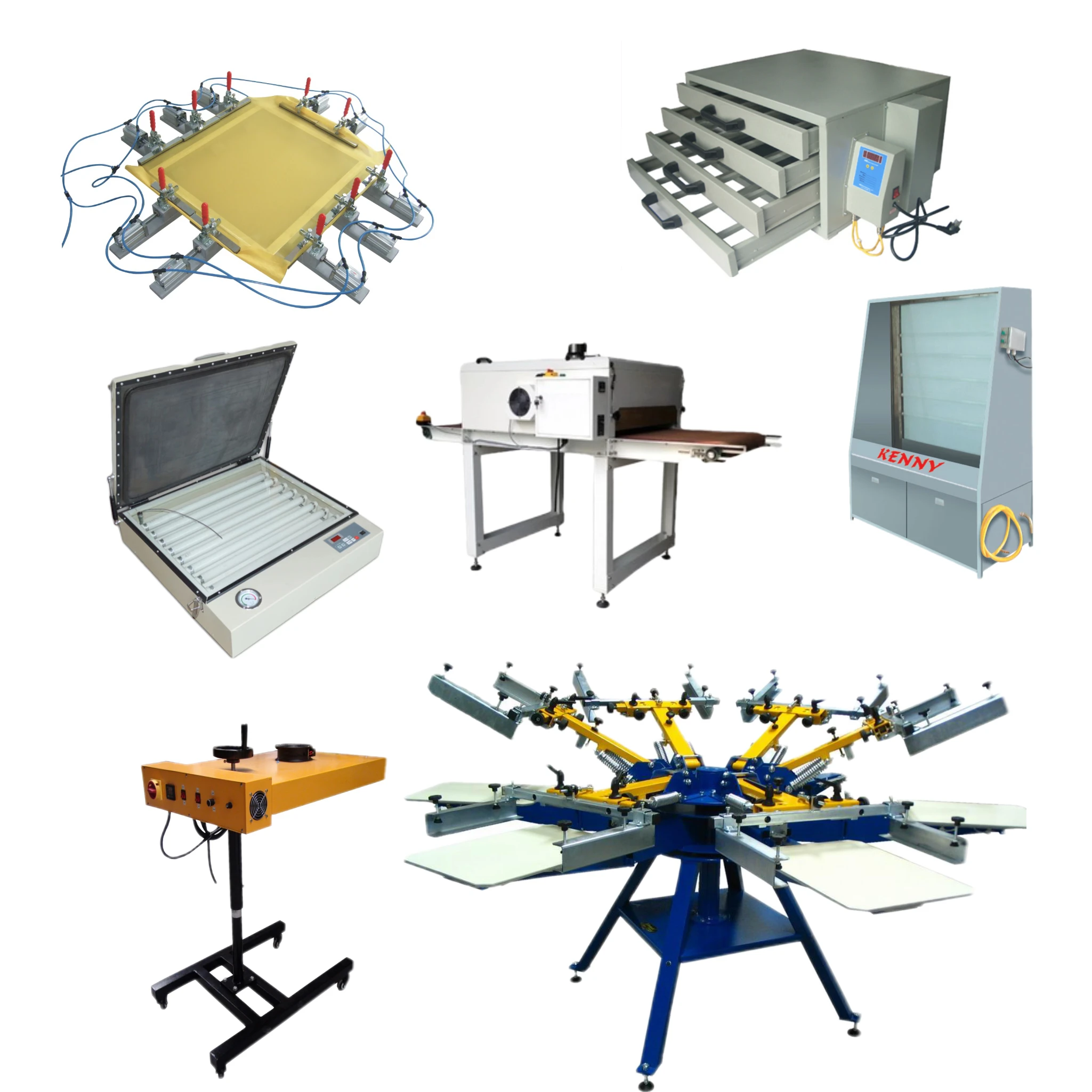 6 Color Carousel Screen Printer T-shirt Manual Press Machine For ...