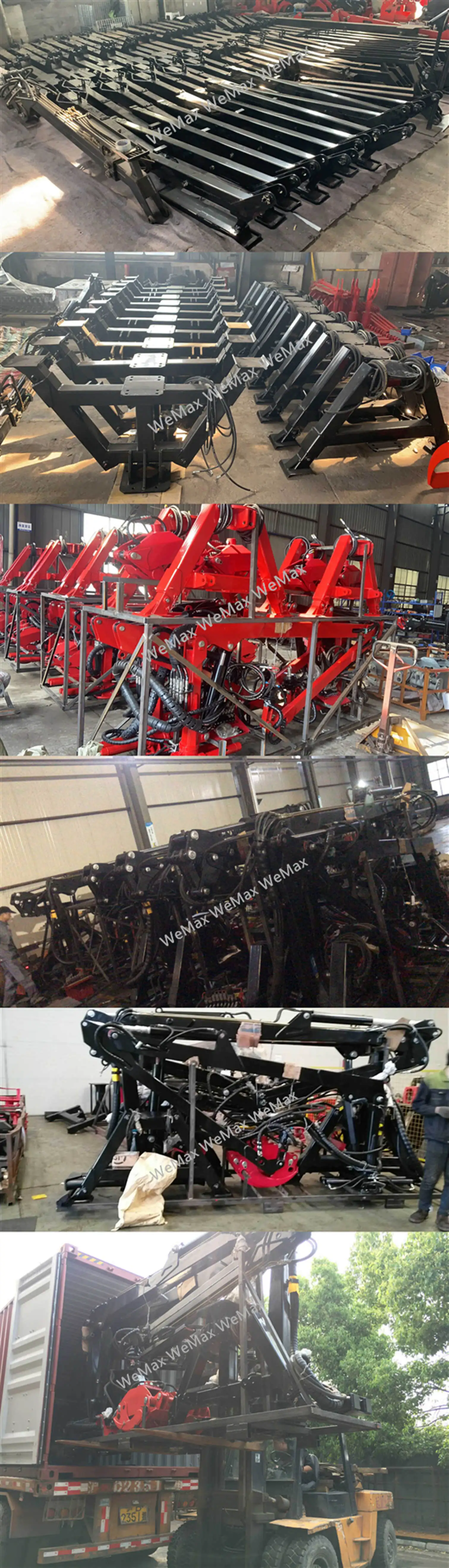 6ton Tractor Power Timber Trailer with 4.7m Crane Arm