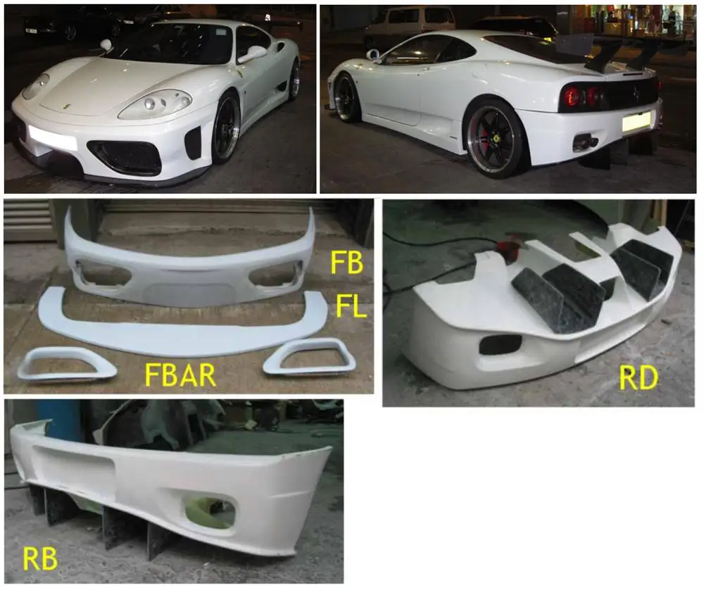 Ferrari 360 GT Fiberglass Body Kit for F360 Modena - OEM | Wholesale