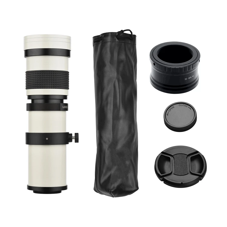 White MF Super Telephoto Zoom Lens 420-800mm T2 Mount