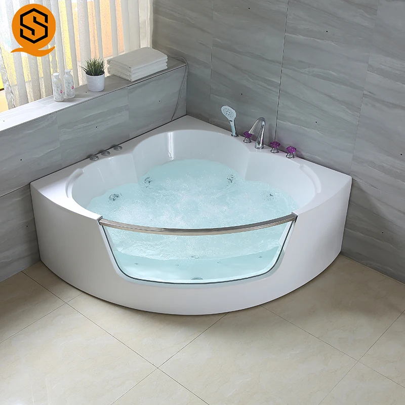 Triangle Tub Massage Corner Multi Functional Acrylic Bathtub