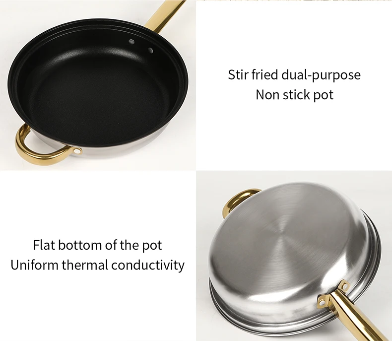 German Stainless Steel Nonstick Cookware Set - 12 Pieces, Eco-Friendly ...