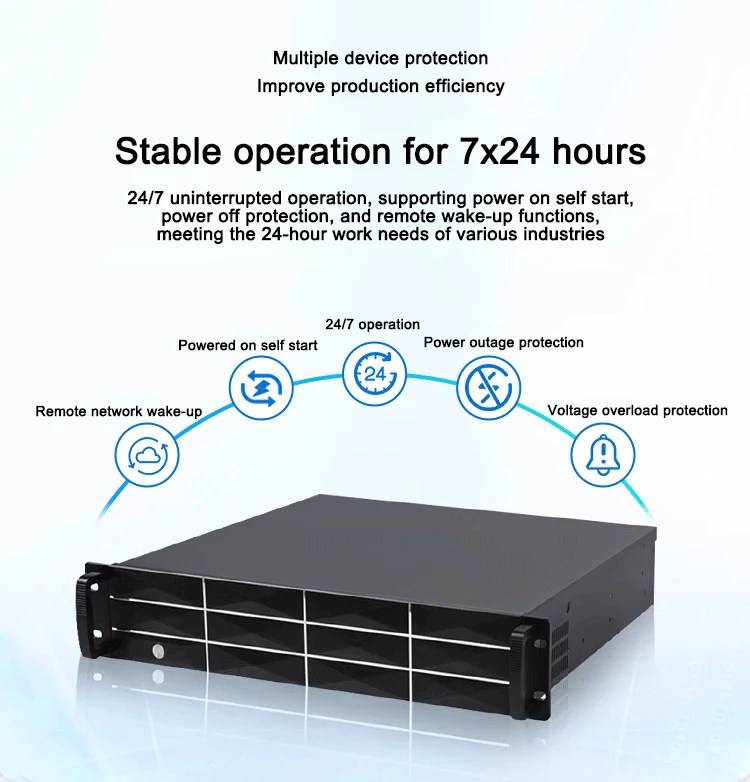 2u Power Distribution Rack Wall Mounted Server Computer I3 I5 I7 Processor Industrial Pc Ipc For ...