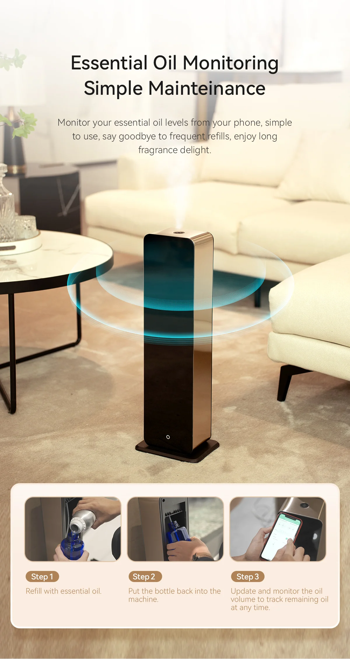 Hotel Luxury Scent Diffuser - Smart, Standalone, and Versatile