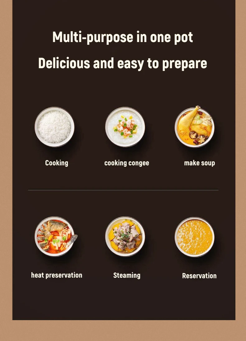 2l Mini Household Liter Mini Multi-function Rice Cooker 1~2 People ...