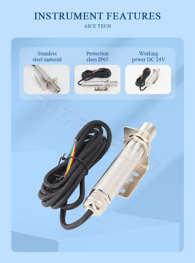 Non Contact Temperature Transmitter Industrial Infrared Temperature Sensor Anti-interference ...