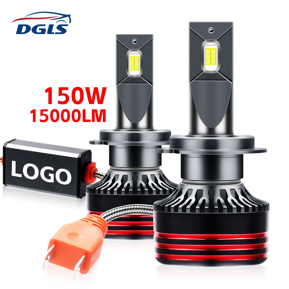 DGLS M8 PRO High Power LED Headlight Bulb 150W 15000LM H1 H4 H7 H11 ...