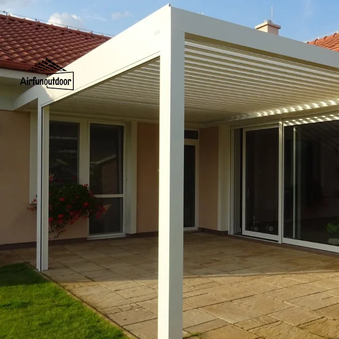 modern garden bioclimatica pergola motorized louvre roof kits patio ...