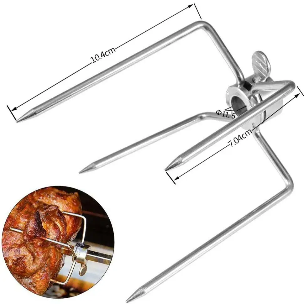 304 Stainless Steel Oven Rotary Claws Spit Bbq Rotisserie Spit Rod For ...