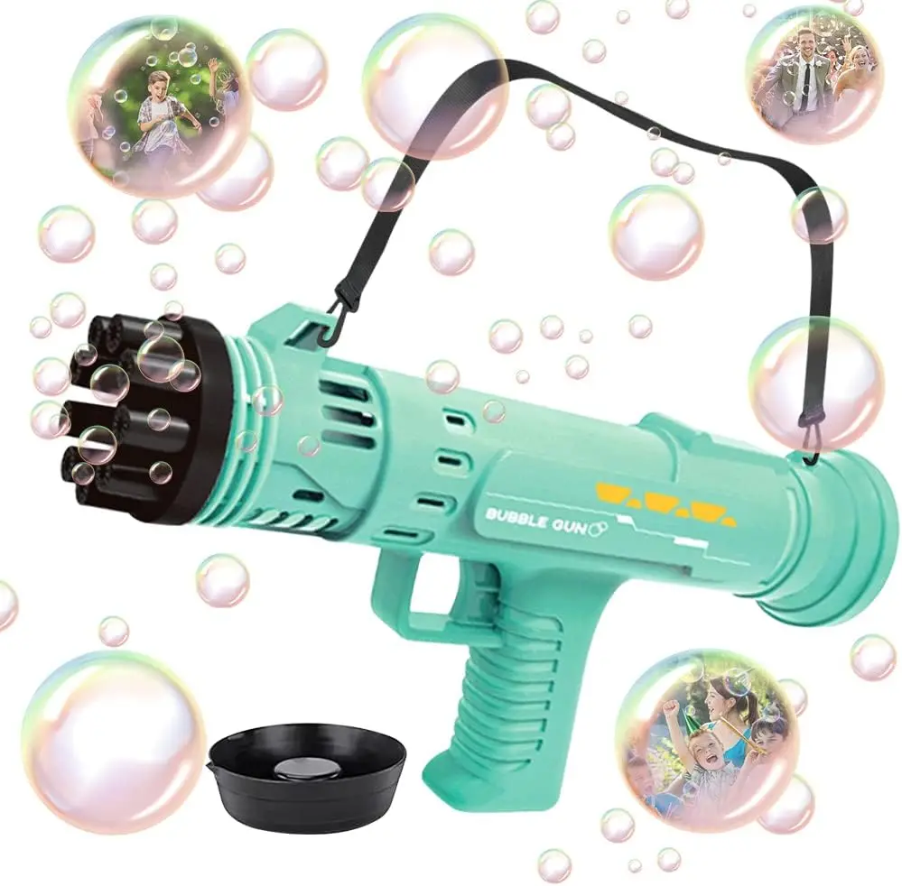 8 Hole Bubble Machine Gun Toys Automatic Bubble Gun Light Bubble ...