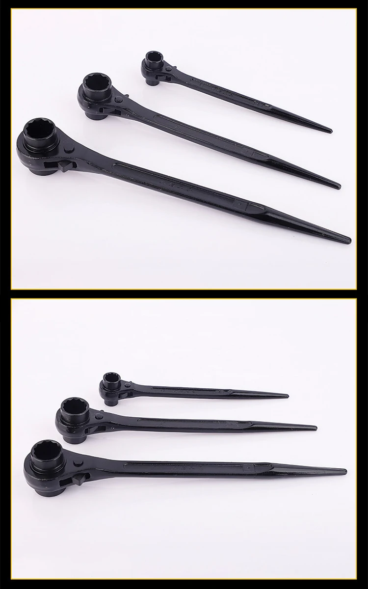 Hexagon Scaffold Ratchet Spanner - Durable Double Wrench