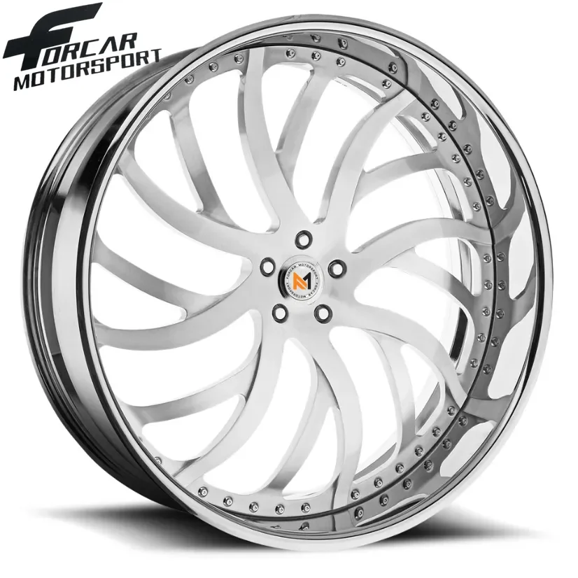 Two-Pieces Silver Design Factory Wheels Passenger Car 5 Holes High ...