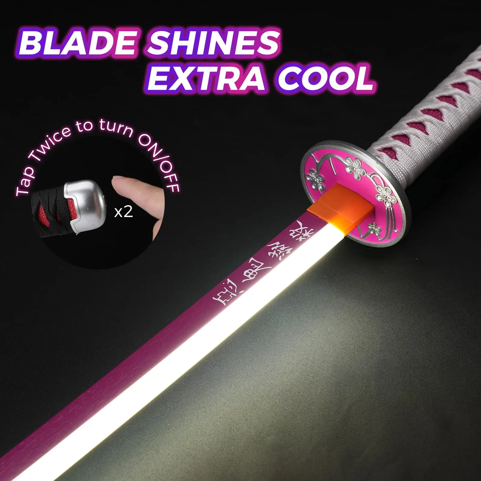 100CM Light Katana Kids Toy Swords Samurai Sword Demon Slayer Cosplay ...