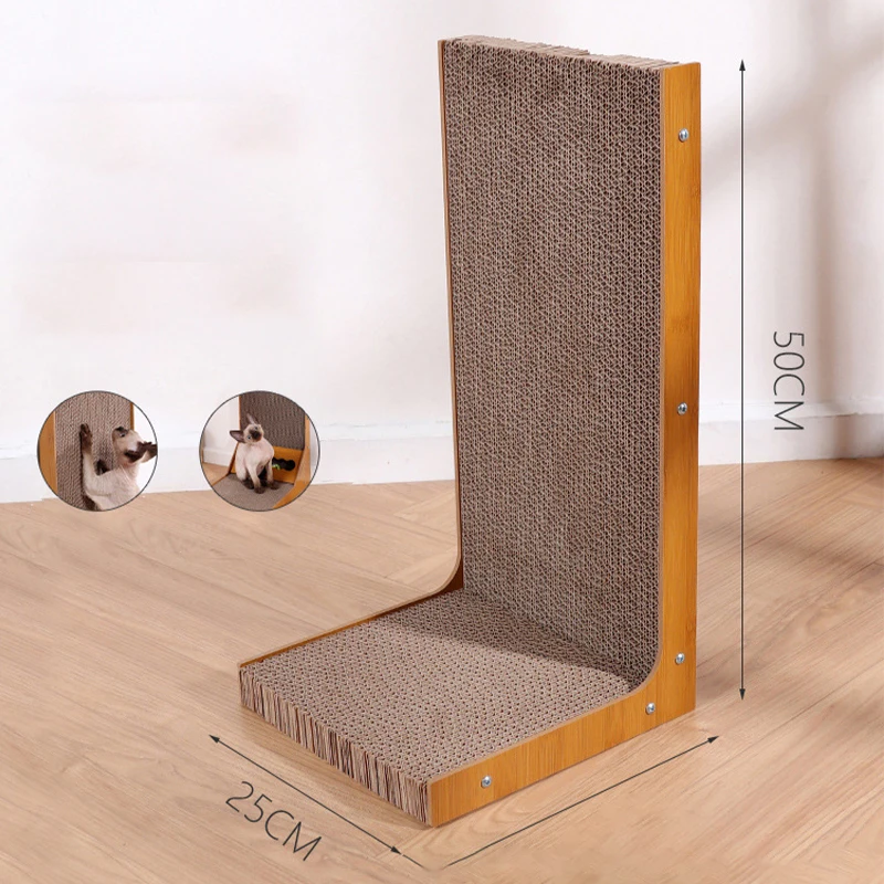 L Shape Cat Scratcher Board Detachable Cat Scraper Scratching Post For ...