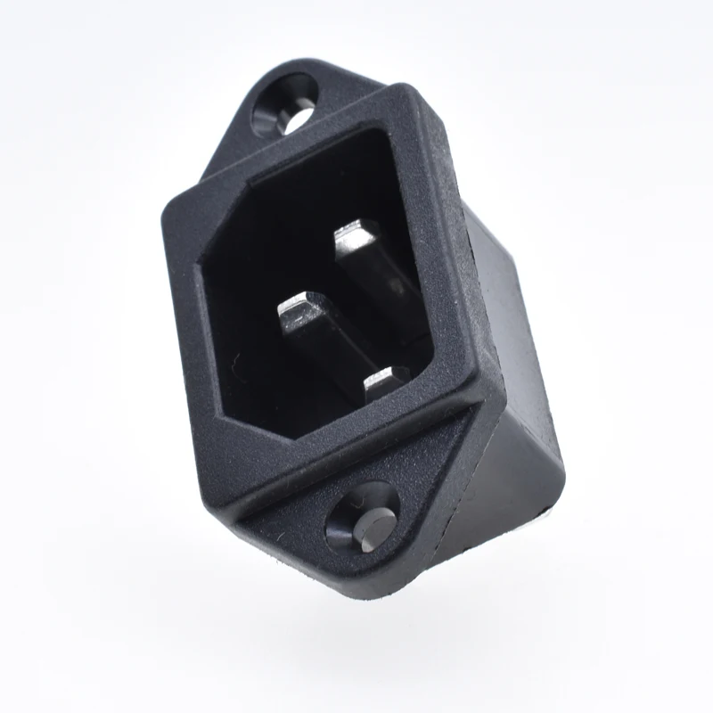 AC Power Plug C14 Triangular Socket DB-14-1 Male Connector with Holes ...