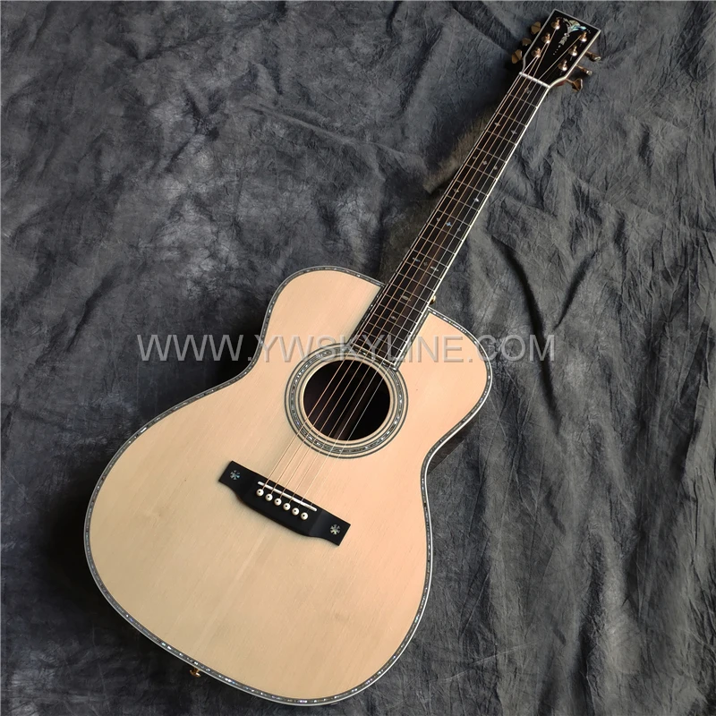 OM Style 40 Inch Acoustic Guitar - Handmade Solid Wood