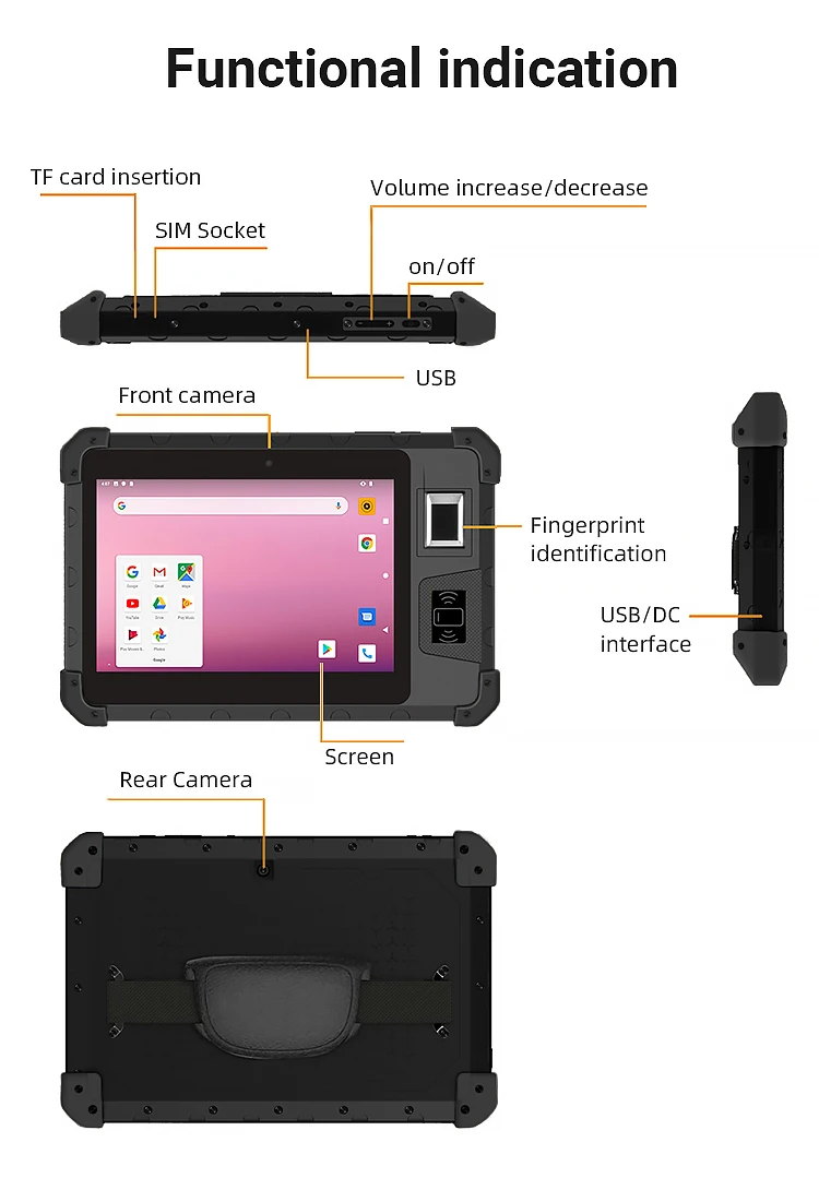 8 Inch Ip65 Rugged Tablet Android 11.0 With Nfc Barcode Reader 4g Lte ...