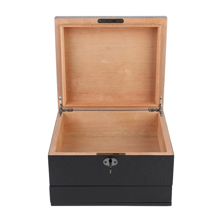 Luxury Cigar Gift Box Humidor Printed Spanish Cedar Wooden Cigar Box ...