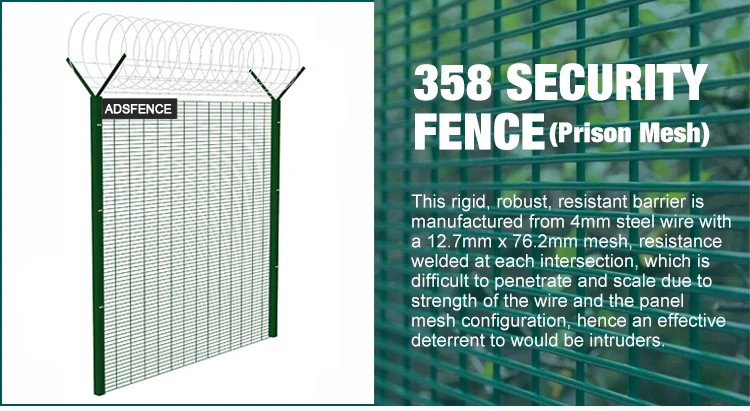 Customized Prison 358 High Security Fence 358 Security Wire Mesh Fence ...