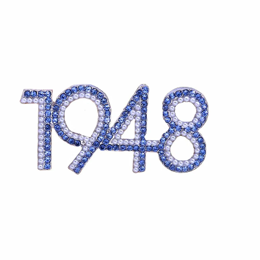 Alloy Metal Two Lines Diamond Inlay Greek Number Years Since 1948 ...