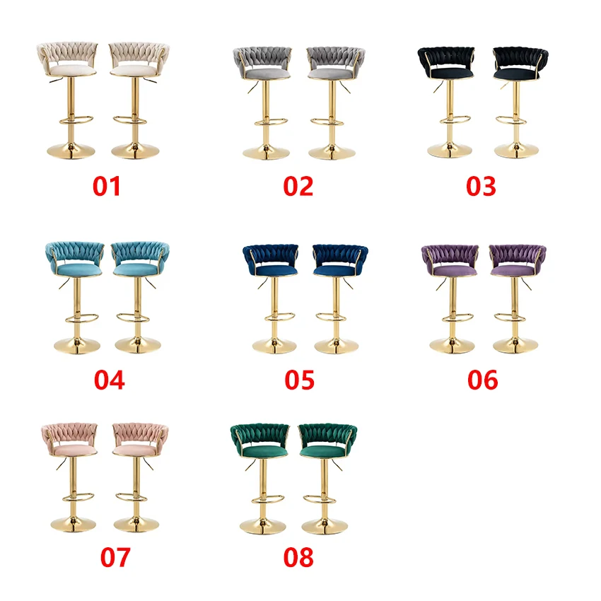 Luxury Kitchen Counter Bar Stools Modern Swivel Adjustable Bar Chair ...