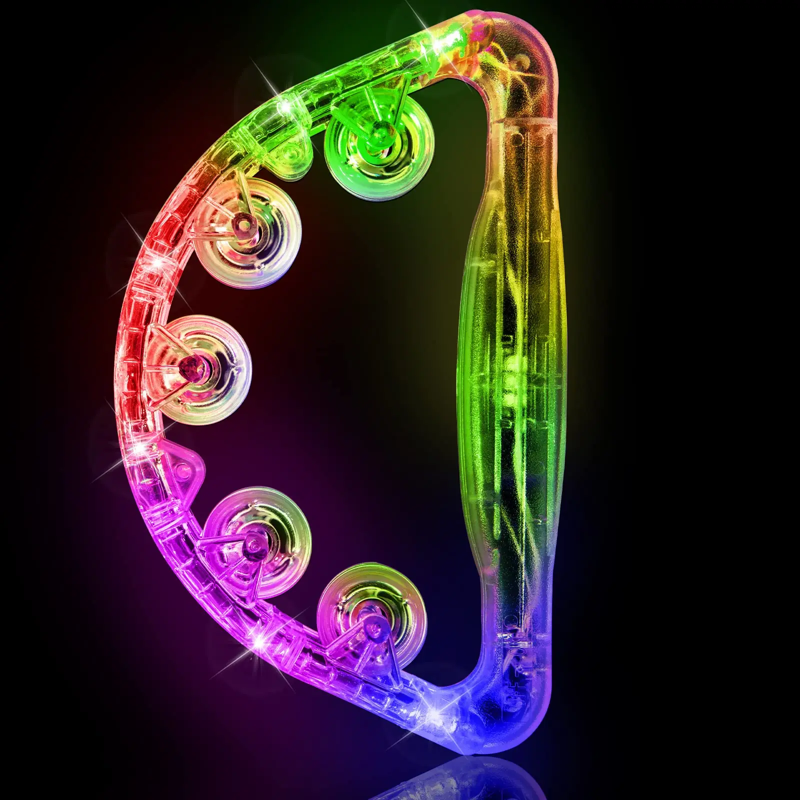 Light up Tambourines LED Toys Flashing Tambourine Glow Musical ...