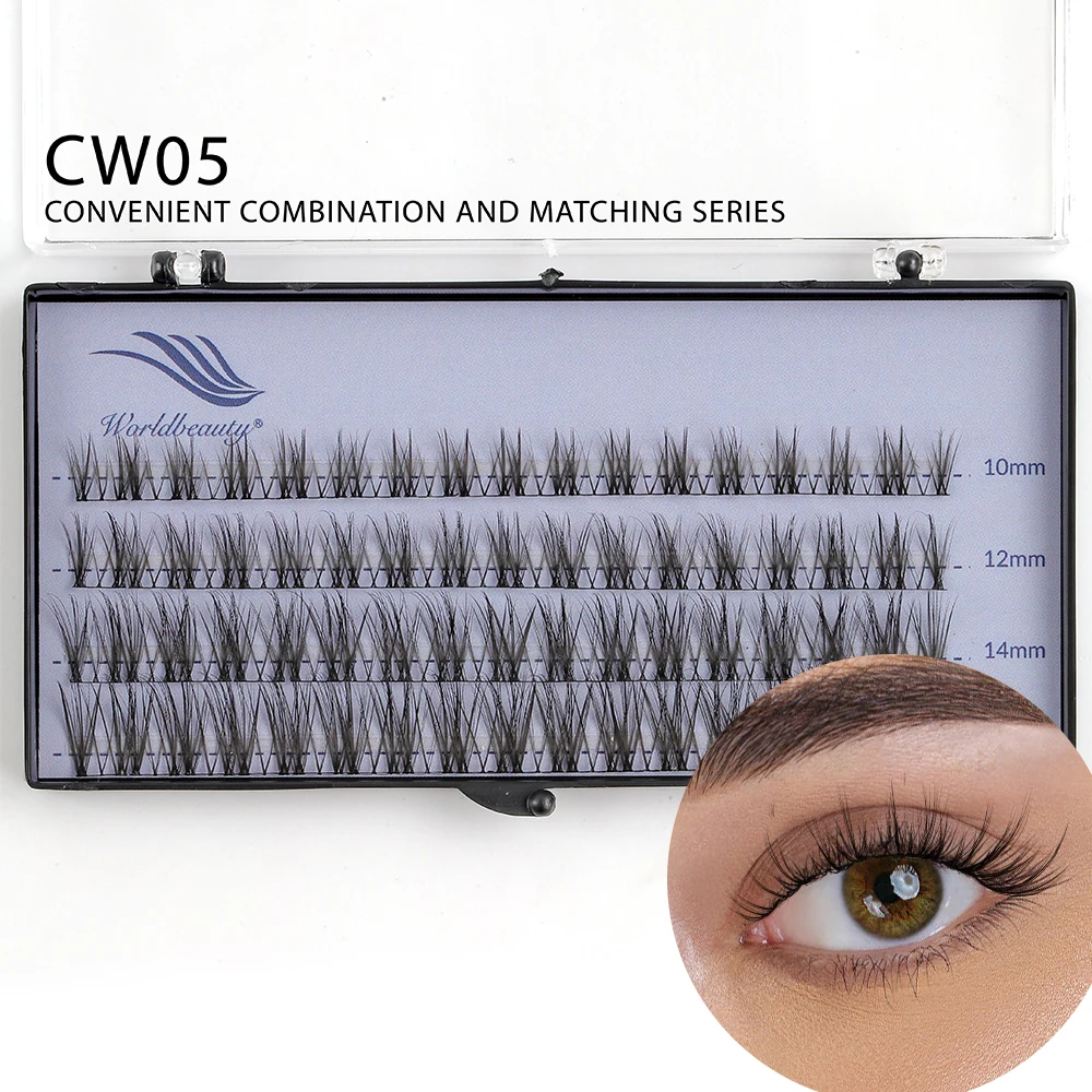 Worldbeauty Glue-based Diy Cluster Eyelash Bond And Seal Set C D Curl ...