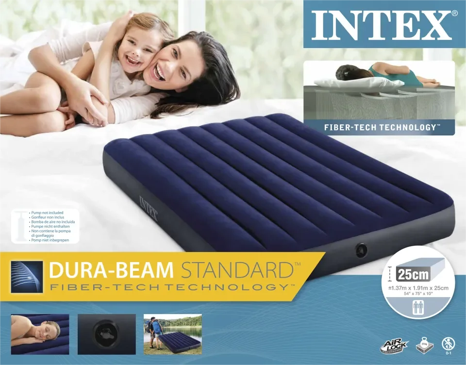 Intex 64758 Dura-beam Series Classic Airbed High Quality Twin King Size ...