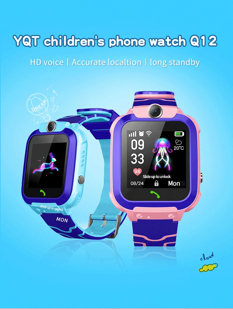Q12 Waterproof Kids Smart Watch - GPS & SOS Tracker