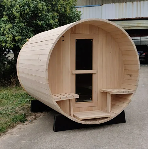 Outdoor Wooden Wet Steam Barrel Sauna Barrel Sauna Houses Sauna Steam ...