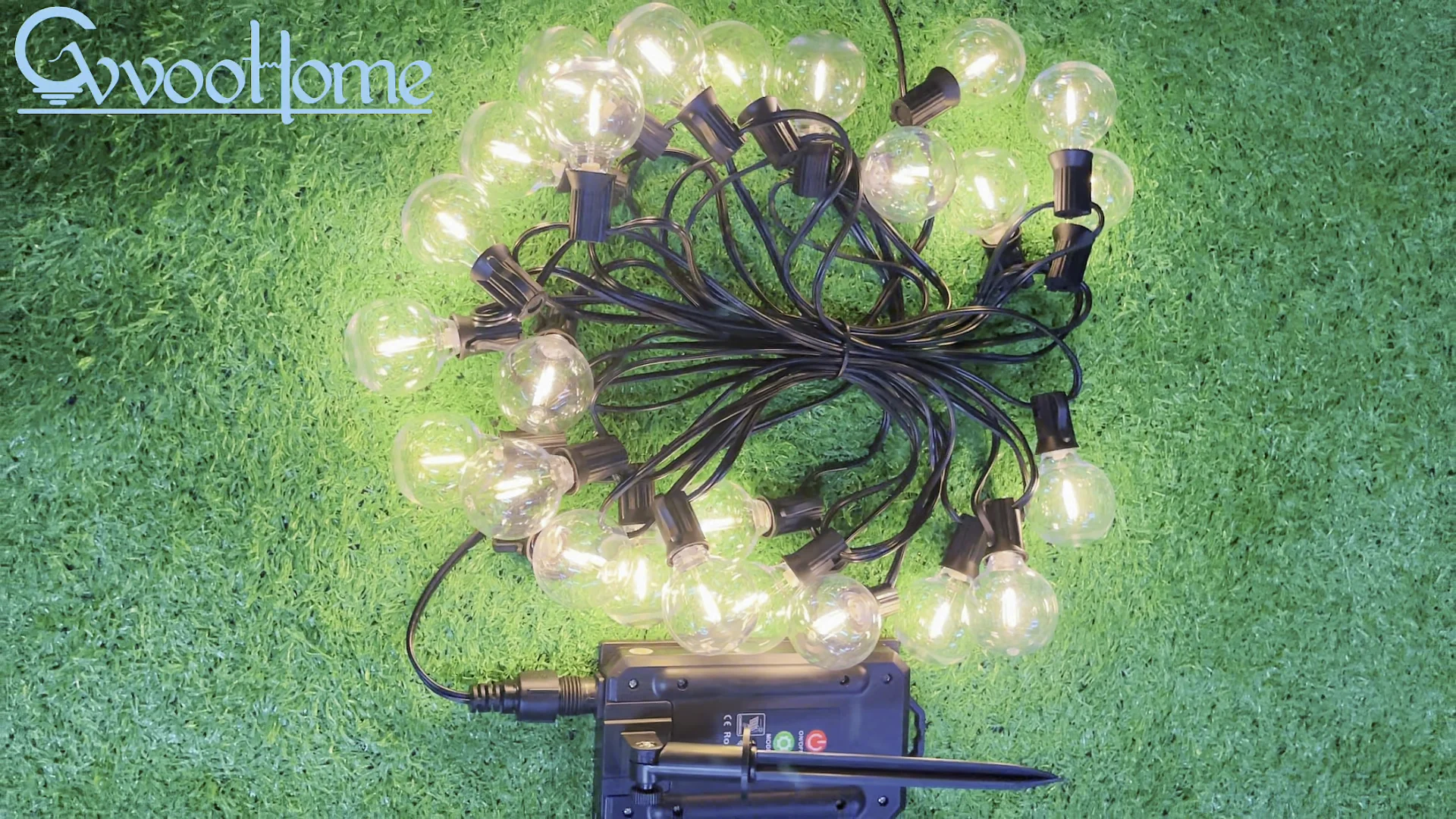 Led Light Strings Vintage G40 32ft 10 Bulb Warm White Patio Garden ...