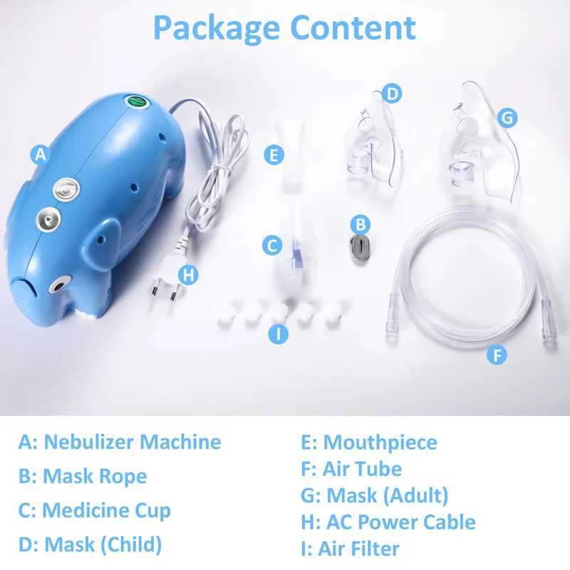 Fitconn Cartoon Baby Elephant Nebulizer - Pediatric Compressor
