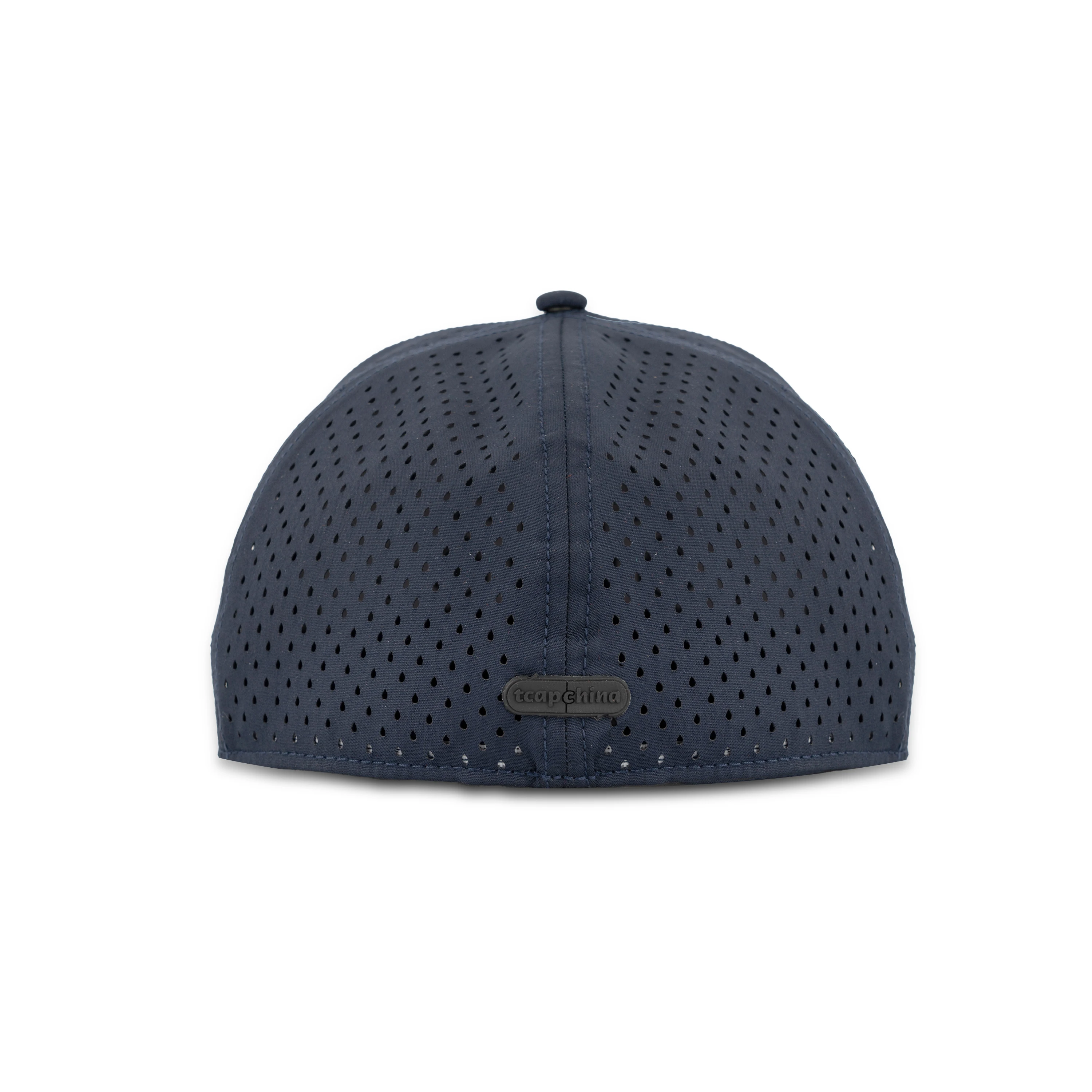 TCAP Navy Blue Blank Custom Rubber Patch Logo Fitted Cap Waterproof Cap ...