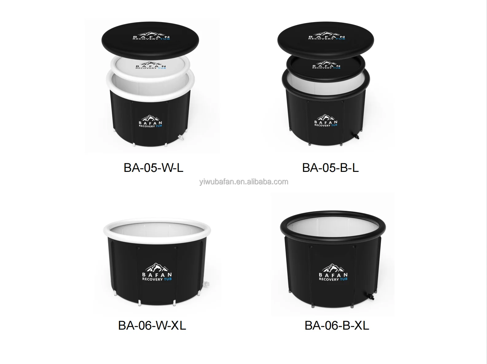 Bafan Brand 100*72CM Fitness Large Ice Bath Portable Baths