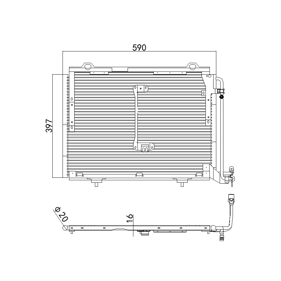Aftermarket Car Auto Air Conditioning System Condenser for MERCEDES ...