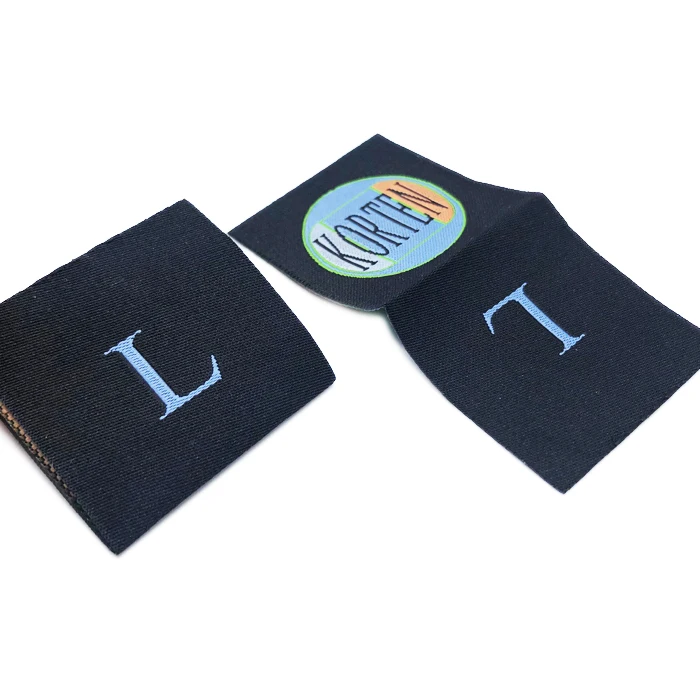 Custom Logo Neck Size Woven Labels - Sustainable & Versatile