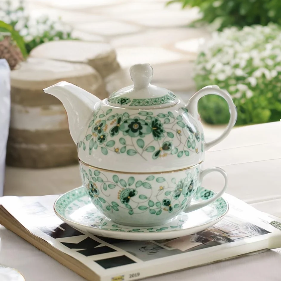 Elegant Bone China Tea Set with Teapot, Cup, and Saucer - Custom Design ...