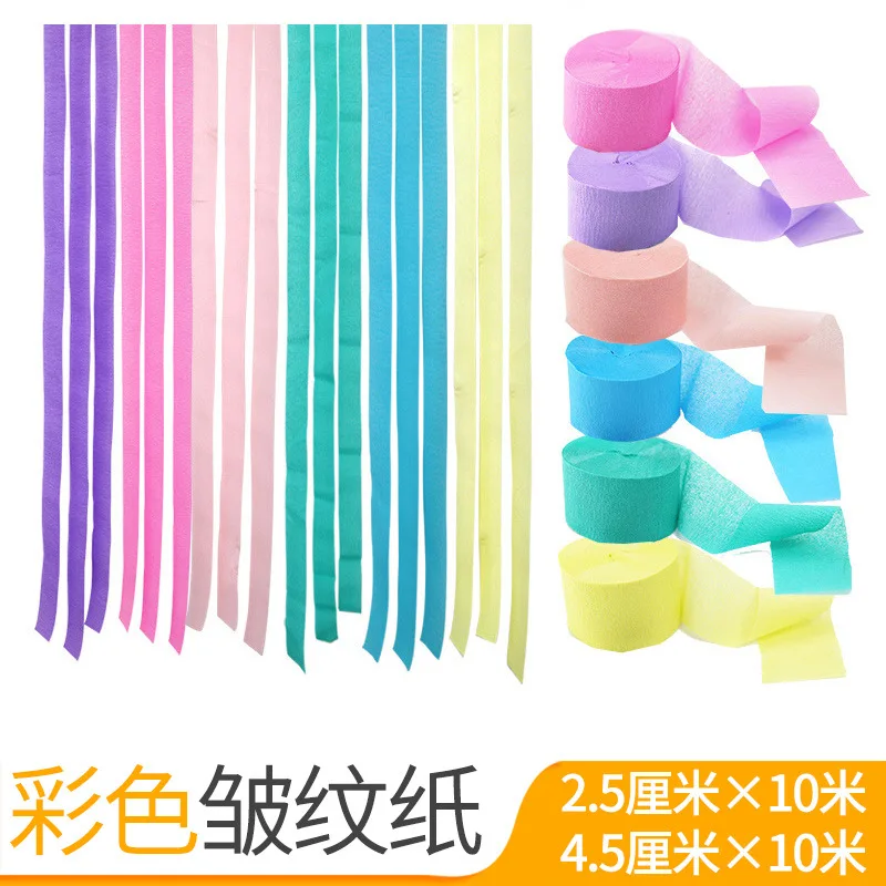 2024 Color Crepe Paper Streamer Rolls - Perfect for Parties