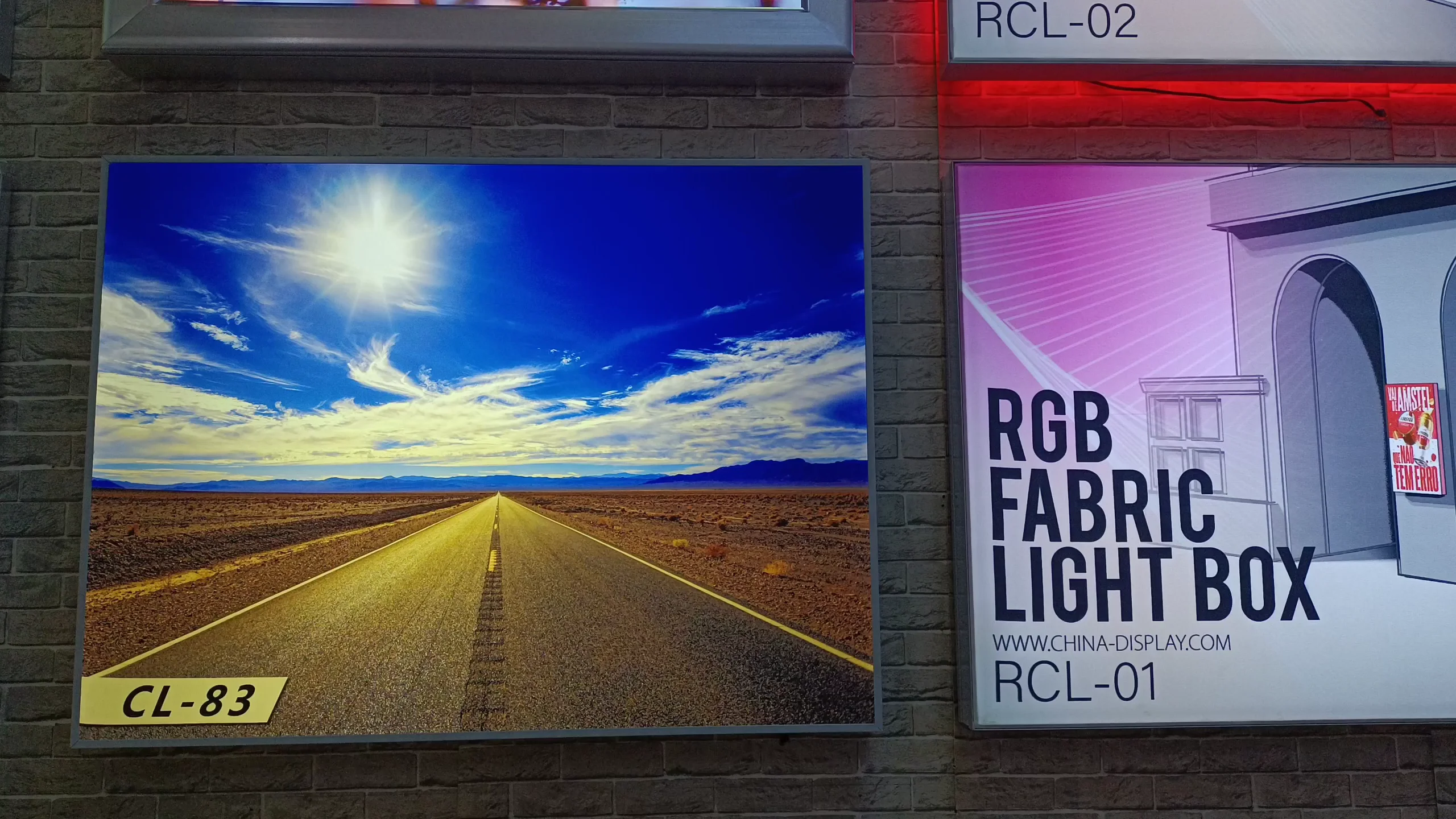 Double Sided Advertising Display Textile Frame Led Backlit Light Box ...