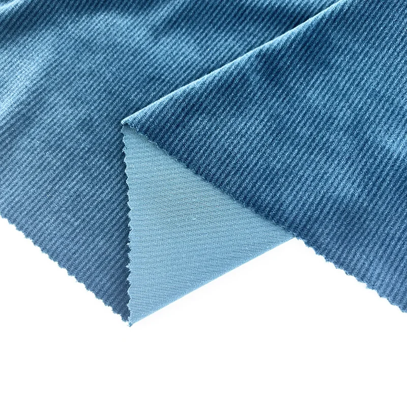 Shop Super Soft Velvet Rib Fabric with Spandex from India