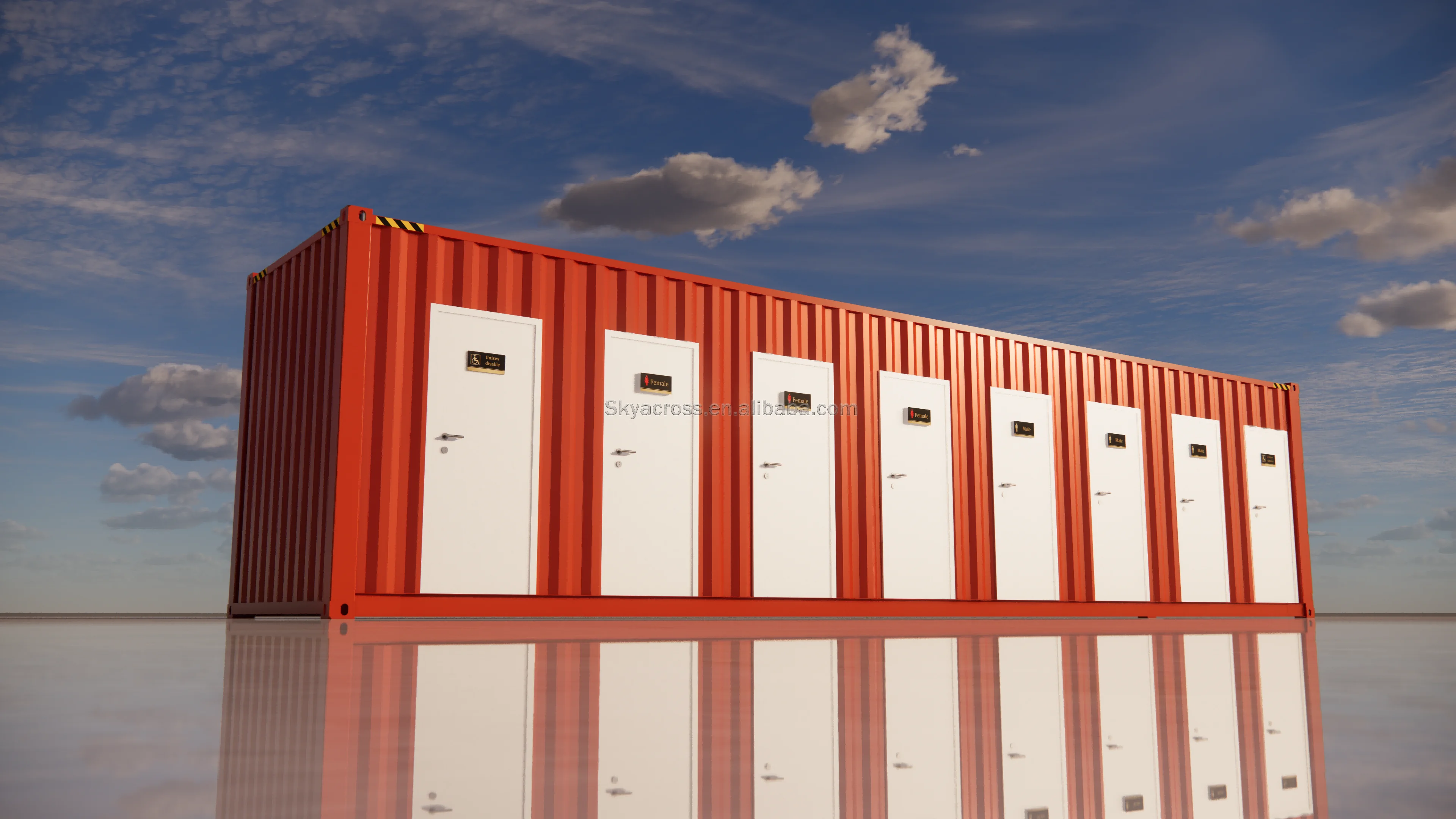 40ft Modular Container Portable Restroom & Toilet for Sale ODM