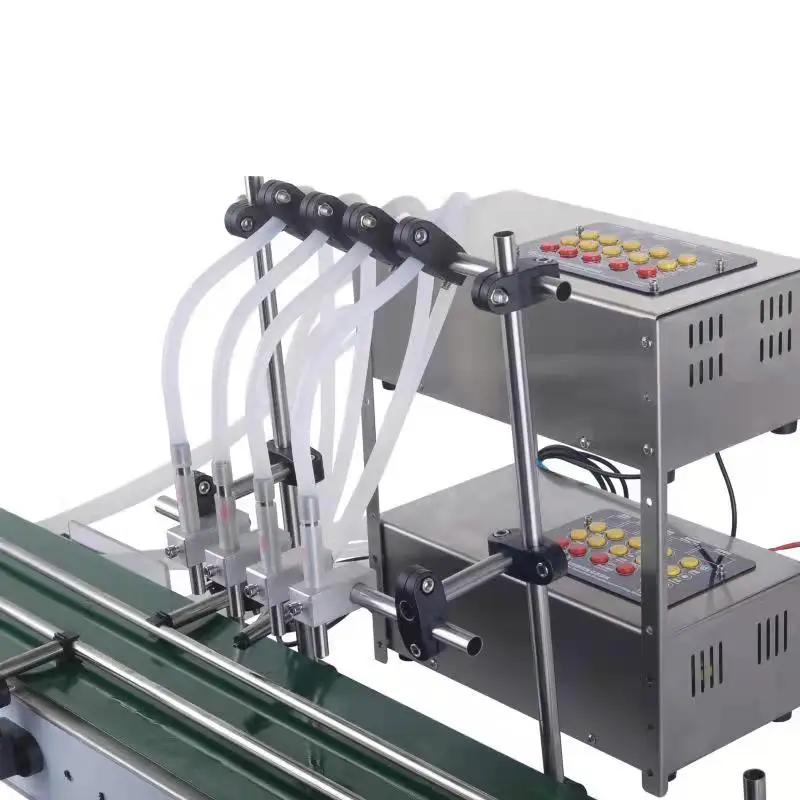 DIY-T200A 4heads Small Scale Glass Bottle Vial Filling Machine