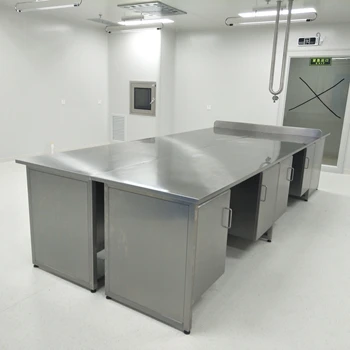 Lab Island Table Stainless Steel Lab Table Top With Tool Cabinet - Buy ...