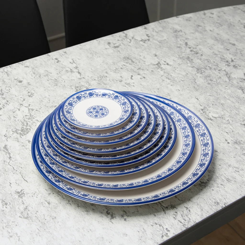Alibaba.com: New Design Orchid Pattern Melamine Dinnerware Plate Set ...