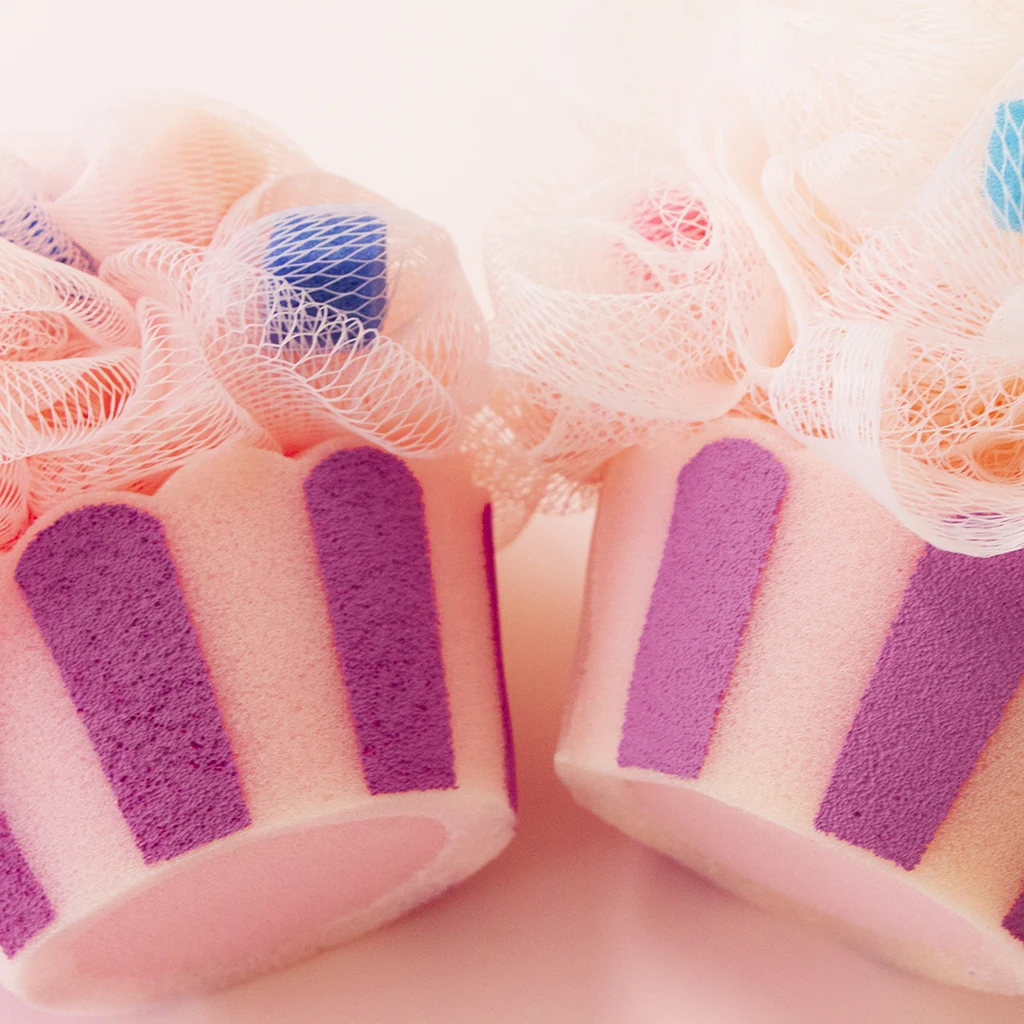 Wholesale Kids Cake Shower Puff - Exfoliating Bath Sponge