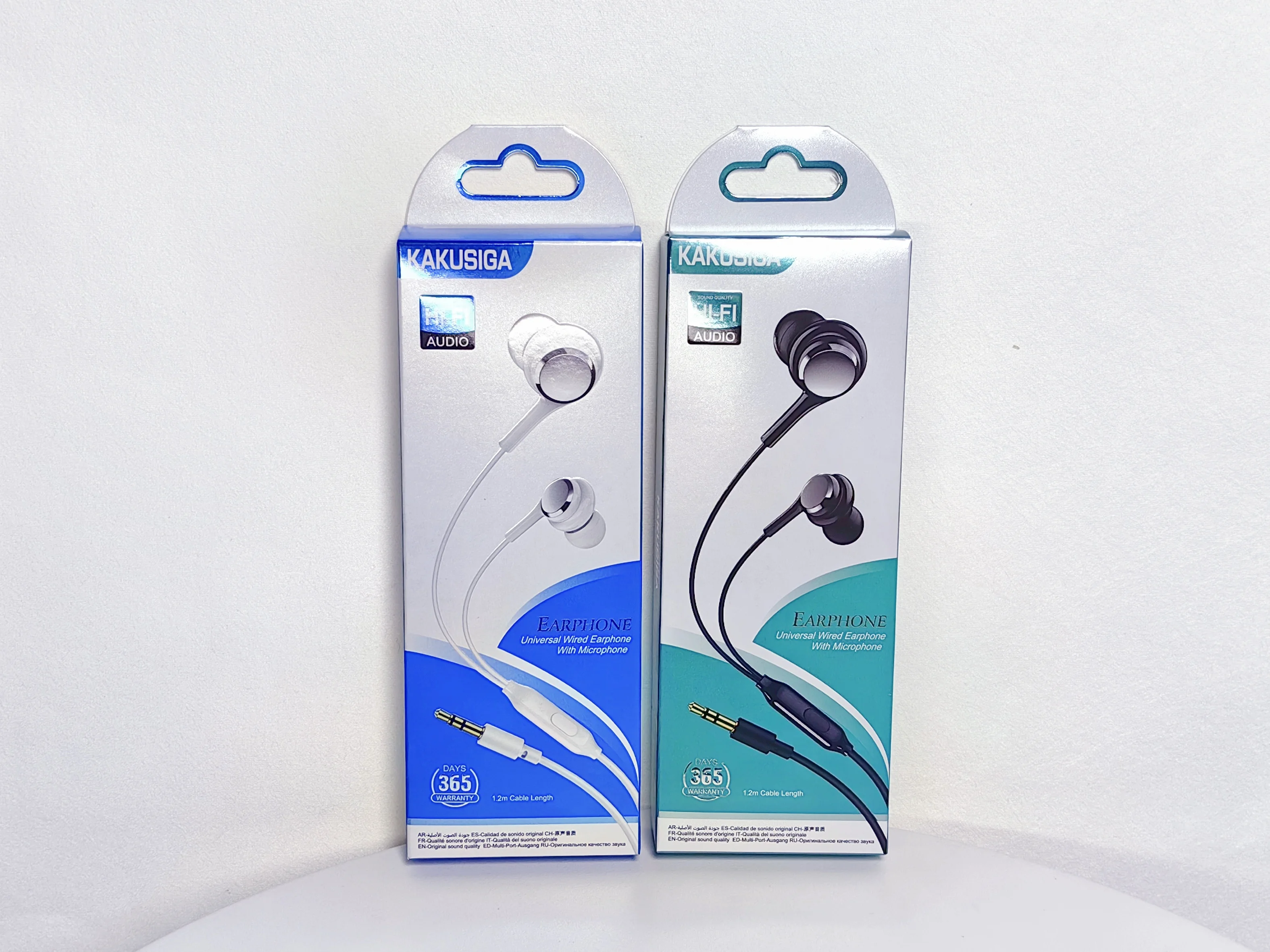 KAKUSIGA 3.5mm Wired Earphones 1.2M TPE Cable, High Elasticity & Tangle ...