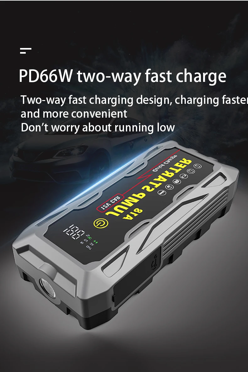 Factory Wholesale 37000mwh High Power Car Jump Starter 12v Auto Booster ...