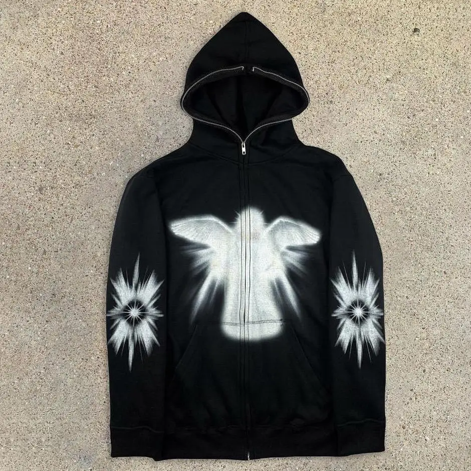 New Stylish Full Printing Zip Hoodie Custom Logo 100% Cotton ...