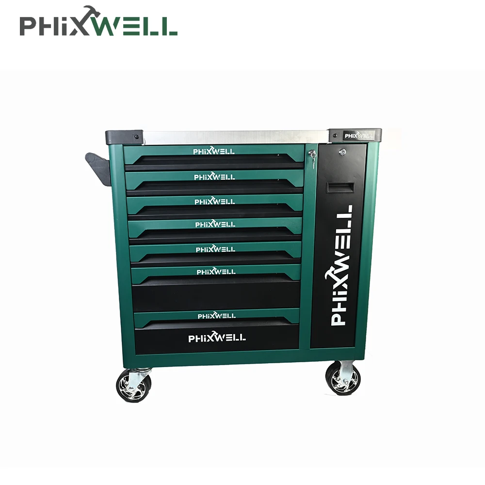 7 Drawer Rolling Tool Chest Car Repair Kit Iron Storage Cabinet Cart ...
