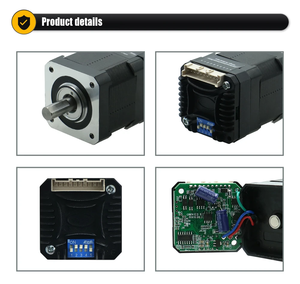 Nema17 Closed Loop Stepper Motor Integrated 42-40mm Nema 17 0.45Nm Nema 17 Closed Loop Stepper ...